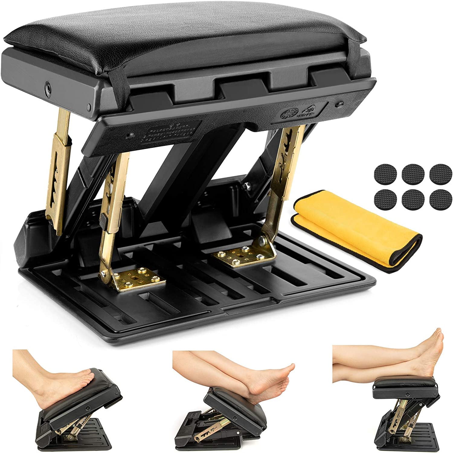 Adjustable Footrest with Removable Soft Foot Rest Pad Max-Load 140Lbs ...