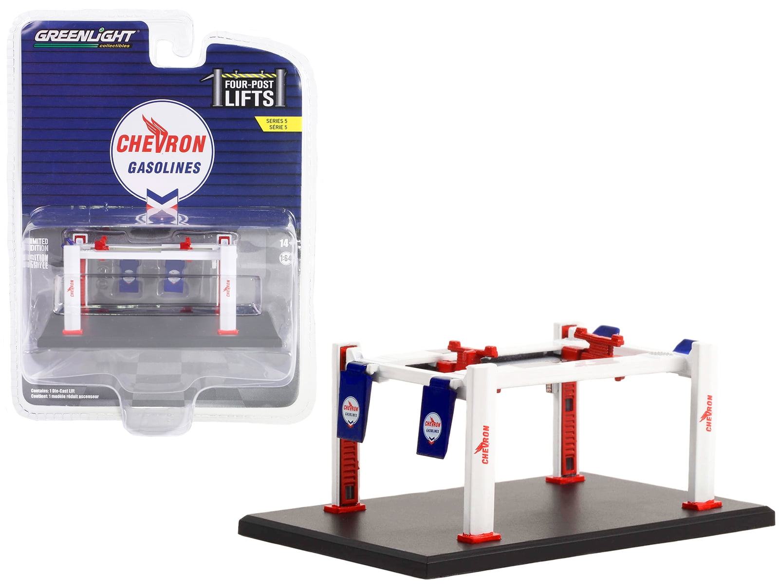 Adjustable Four-Post Lift "Chevron" White and Red "Four-Post Lifts ...