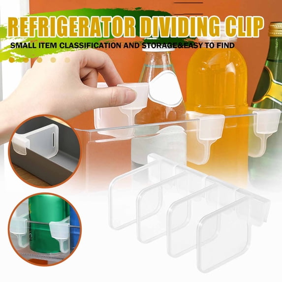 Adjustable Fridge Drawer Organizer, Slide-to-Fit Refrigerator Divider ...