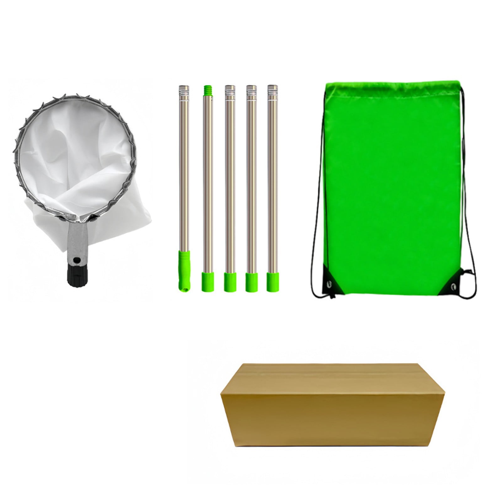 Adjustable Fruit Picking Pole, 2 Meters, 10.5Ft Telescoping Stainless ...