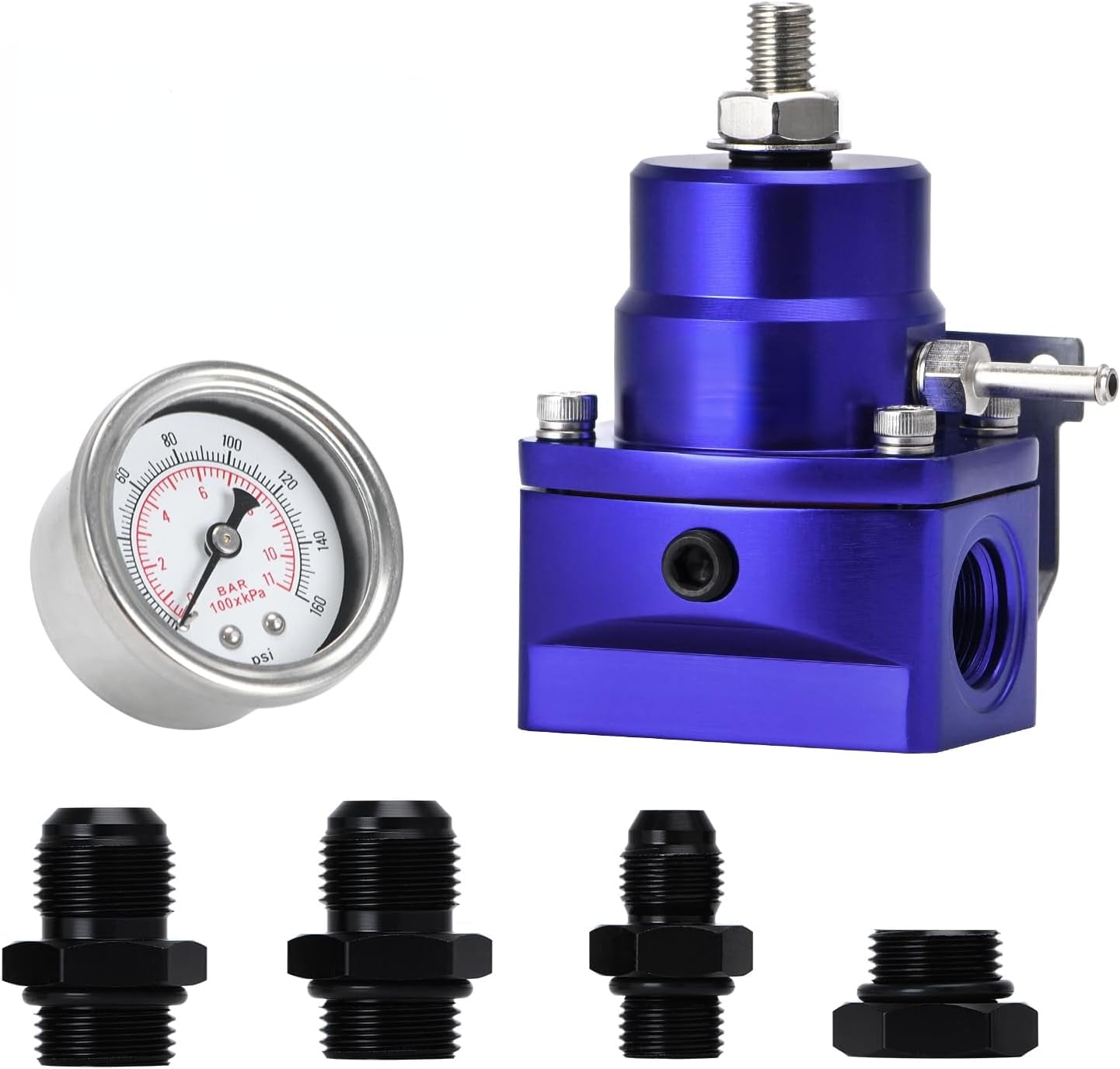 Adjustable Fuel Pressure Regulator Kit 3-70PSI with AN8 Feed Port and ...