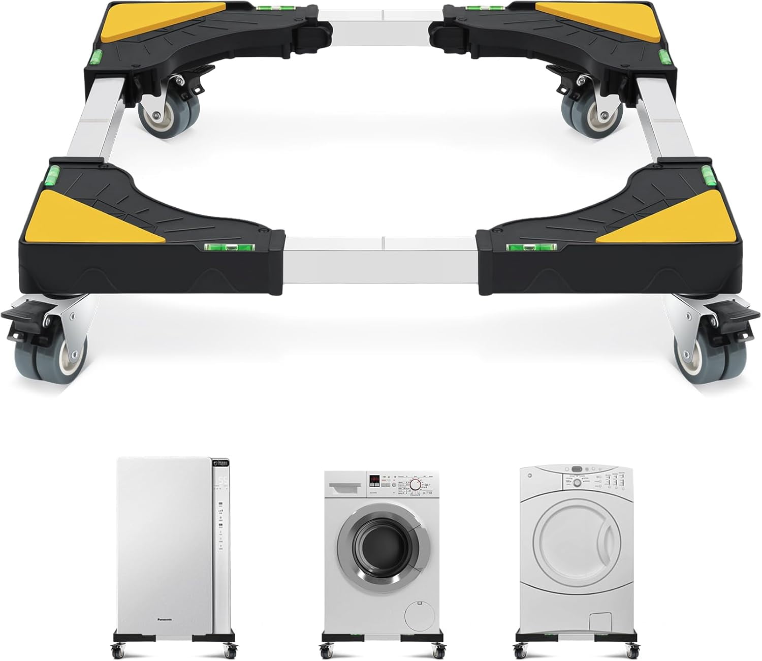 Adjustable Furniture Dolly with 4 Locking Wheels, Mobile Roller Mini ...