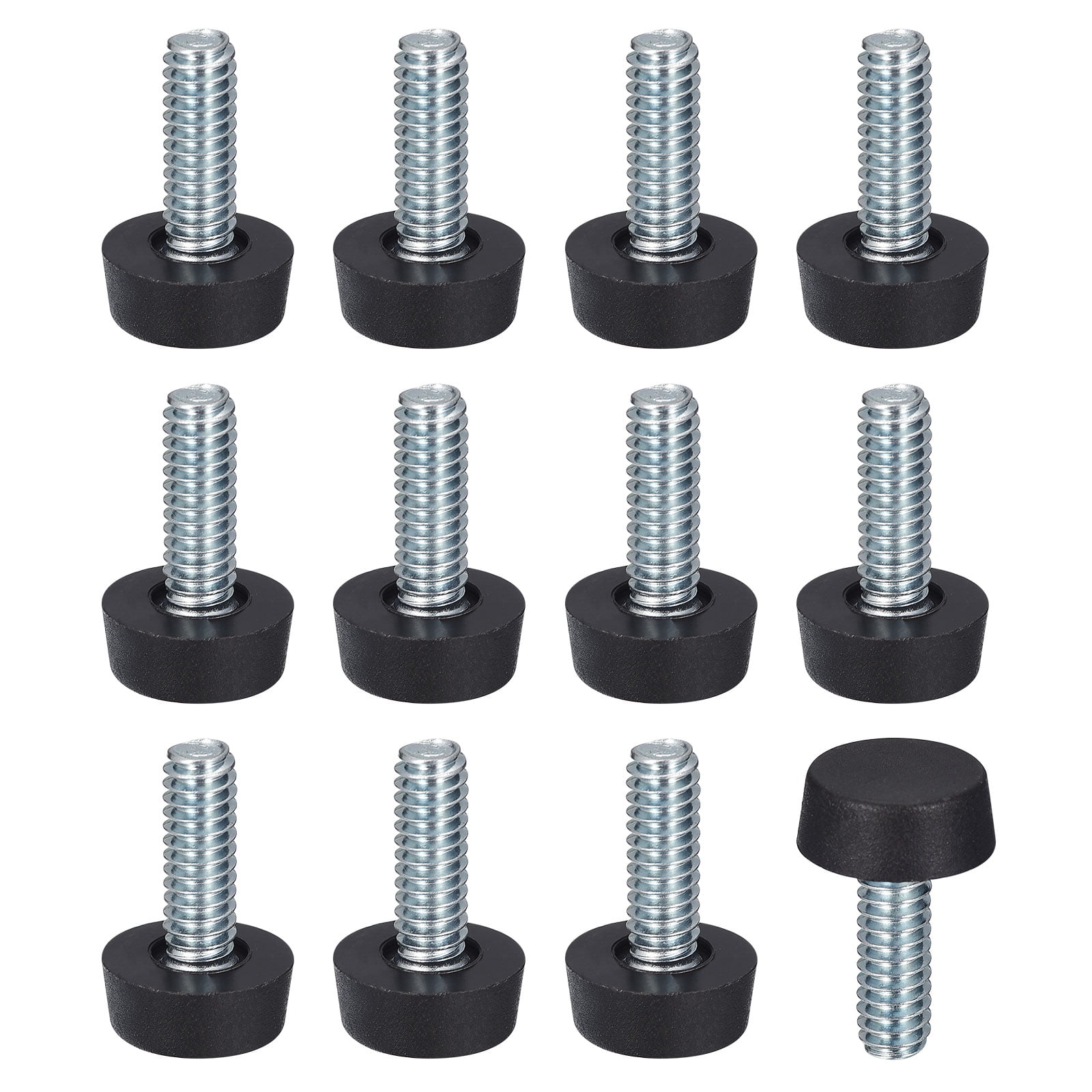 Adjustable Plastic Furniture Feet - 12Pcs 1/4"-20 UNC Thread, Leveling ...
