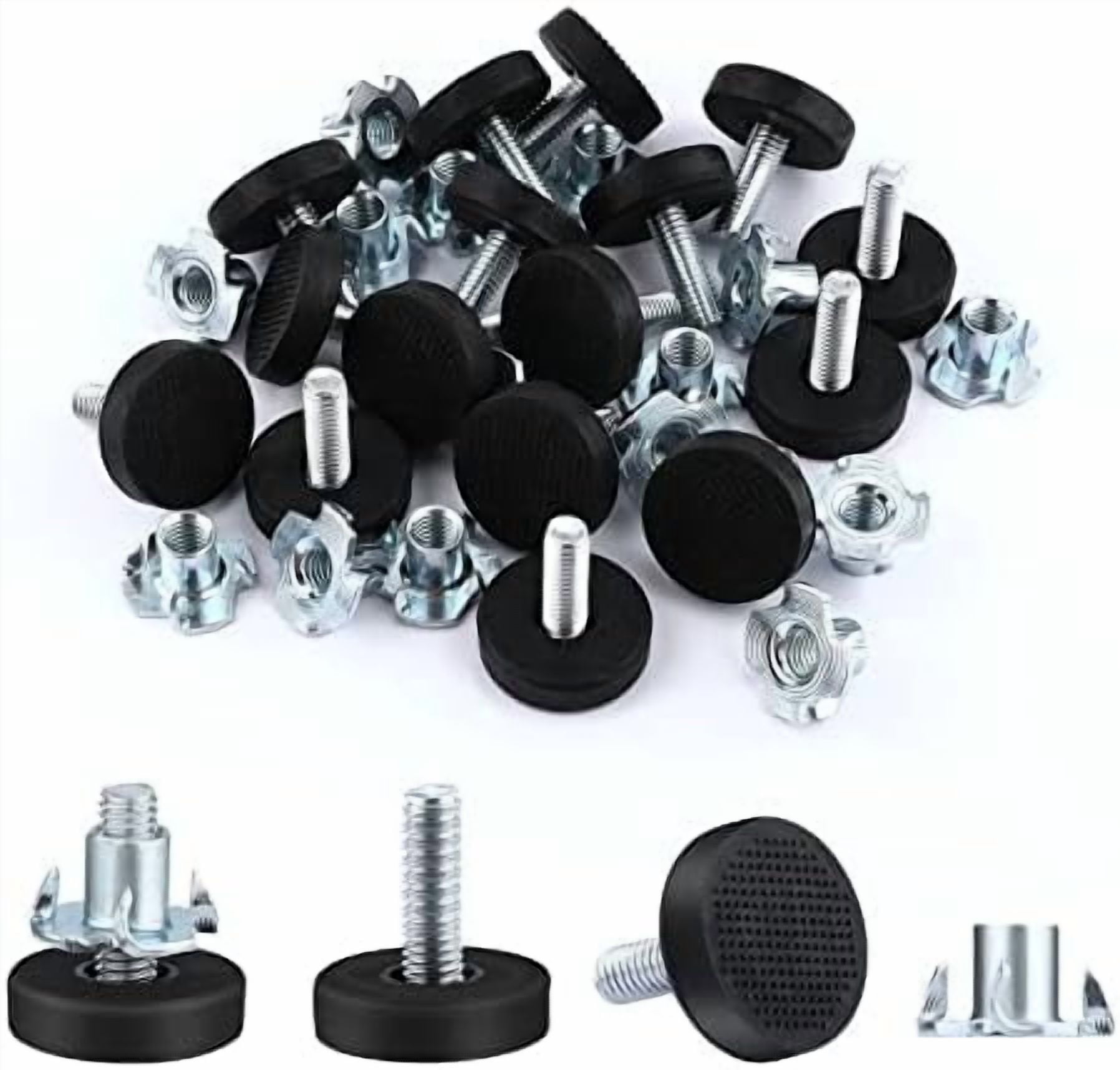 Adjustable Furniture Levelers, 16pcs Leveling Feet Screw in Chair Feet ...
