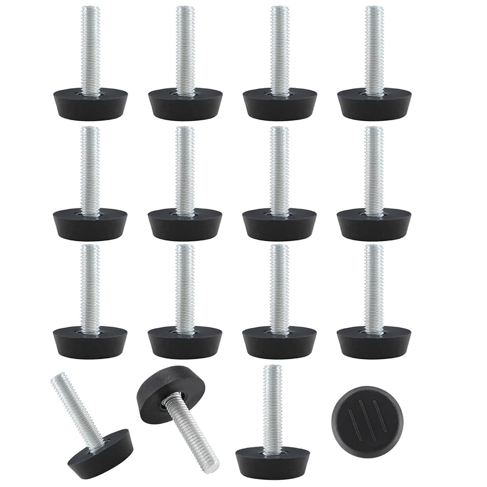 Adjustable Furniture Levelers Screw in Threaded, Galvanized Steel Screw ...