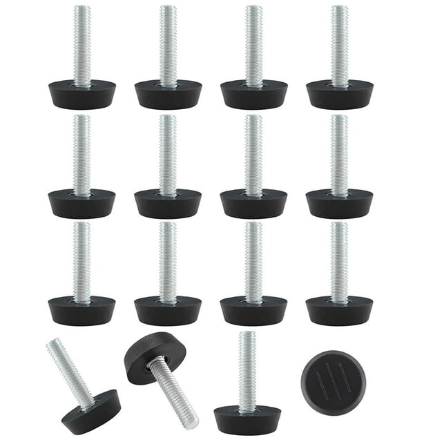 Adjustable Furniture Levelers Screw in Threaded, Galvanized Steel Screw ...