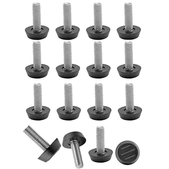 Adjustable Furniture Levelers Screw in Threaded, Galvanized Steel Screw ...