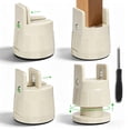 Adjustable Furniture Risers 4 Pack Beige Heavy Duty Leg Lifts for Bed ...