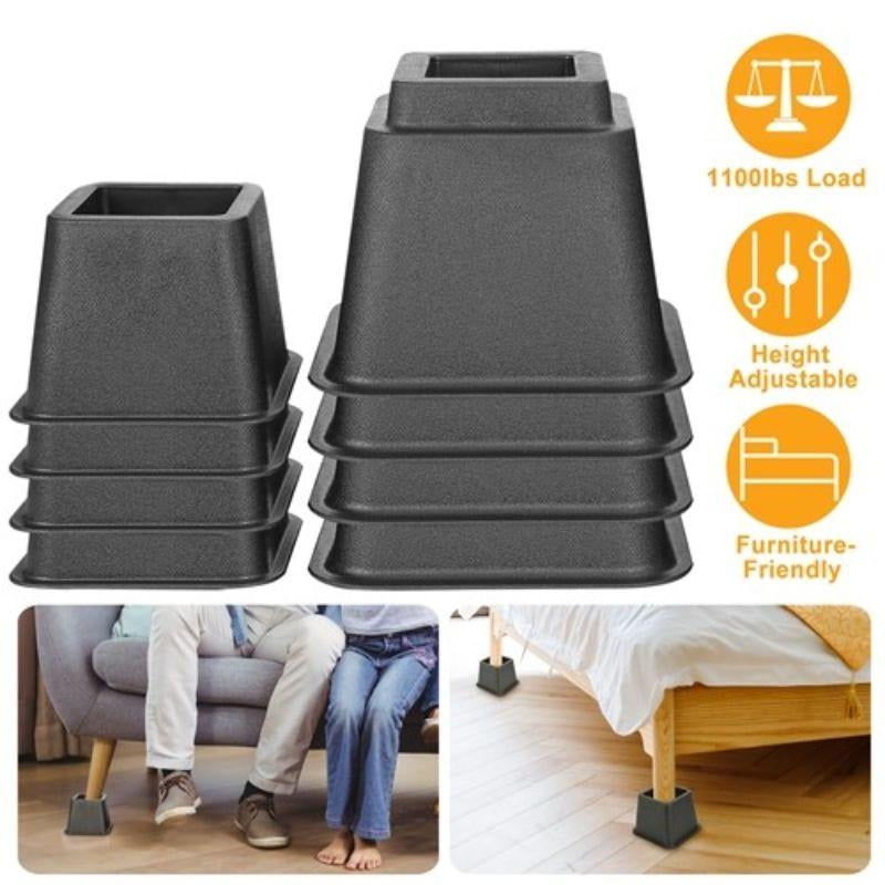 Adjustable Furniture Risers 500kg or 1100lbs Capacity Bed Lifters - 8 ...