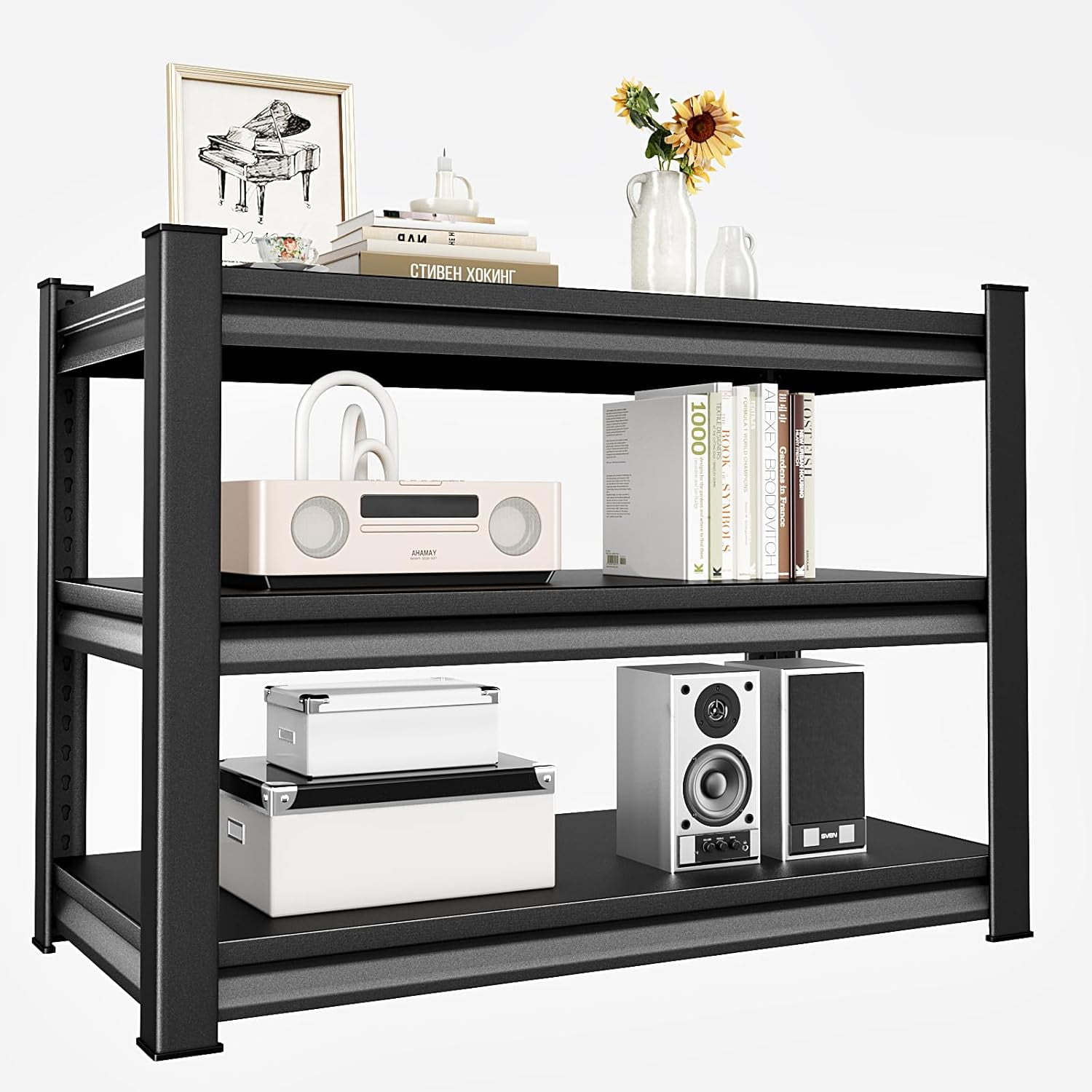 Adjustable Garage Shelving Heavy Duty 1200LBS Loads, 35.5”W Large ...