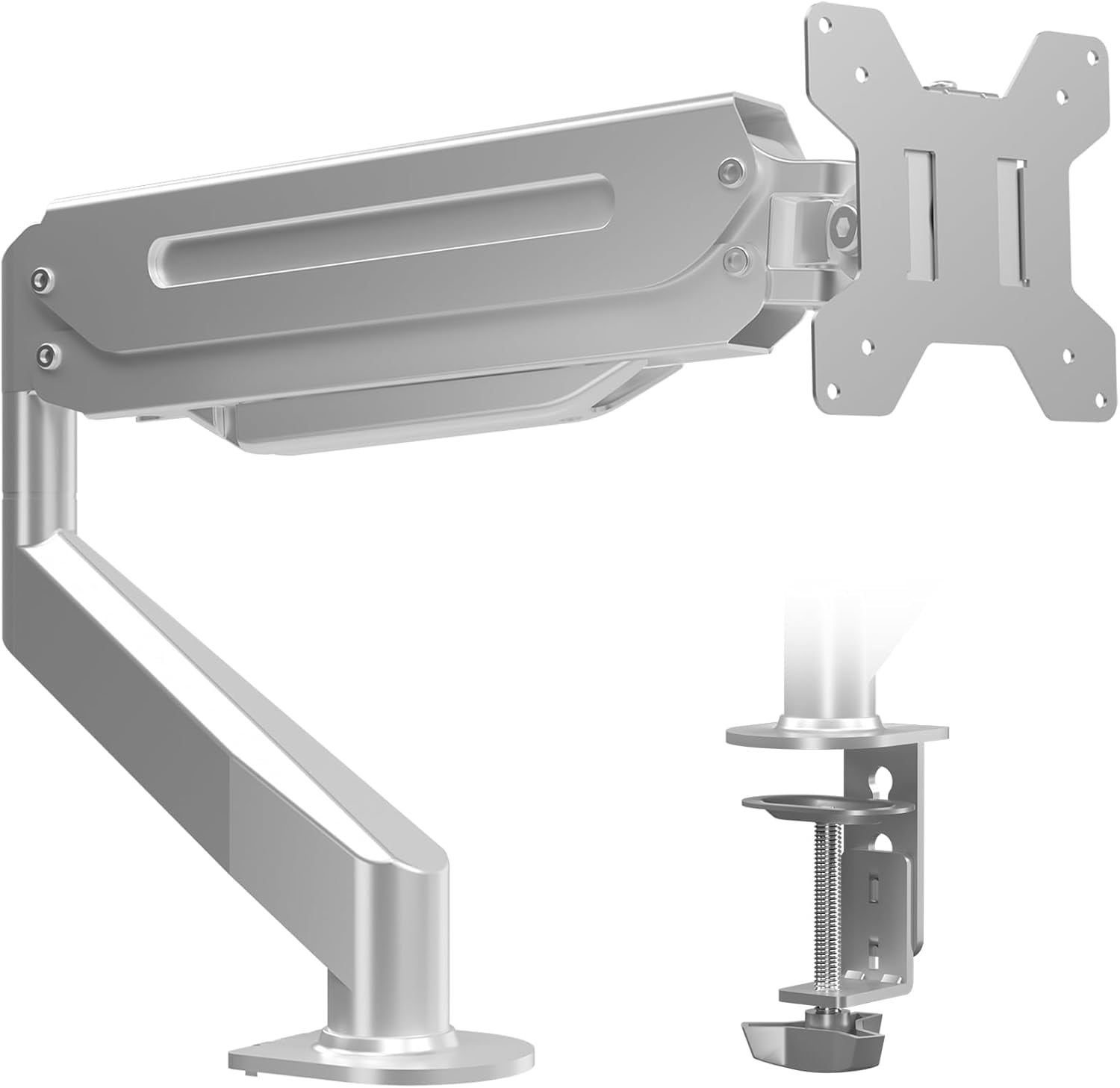 Adjustable Gas Spring Single Monitor Mount Arm for Desk with Monitor ...