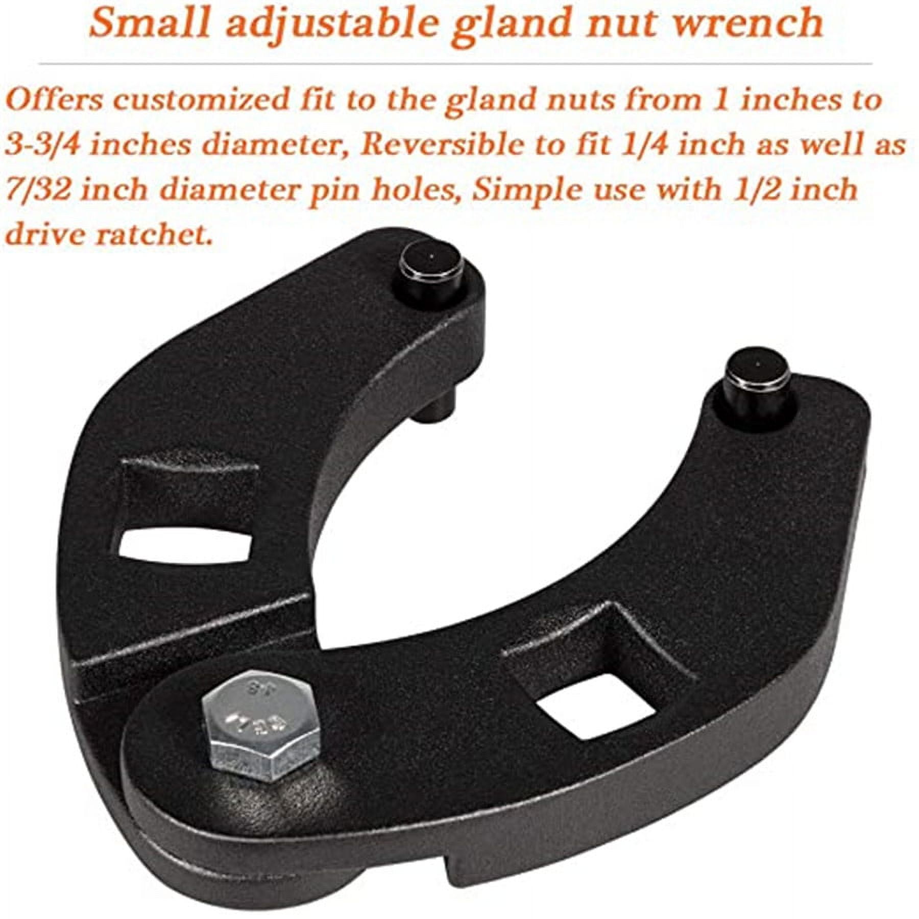 Adjustable Gland Nut Wrench Spanner Repair Tool for Hydraulic Cylinders ...