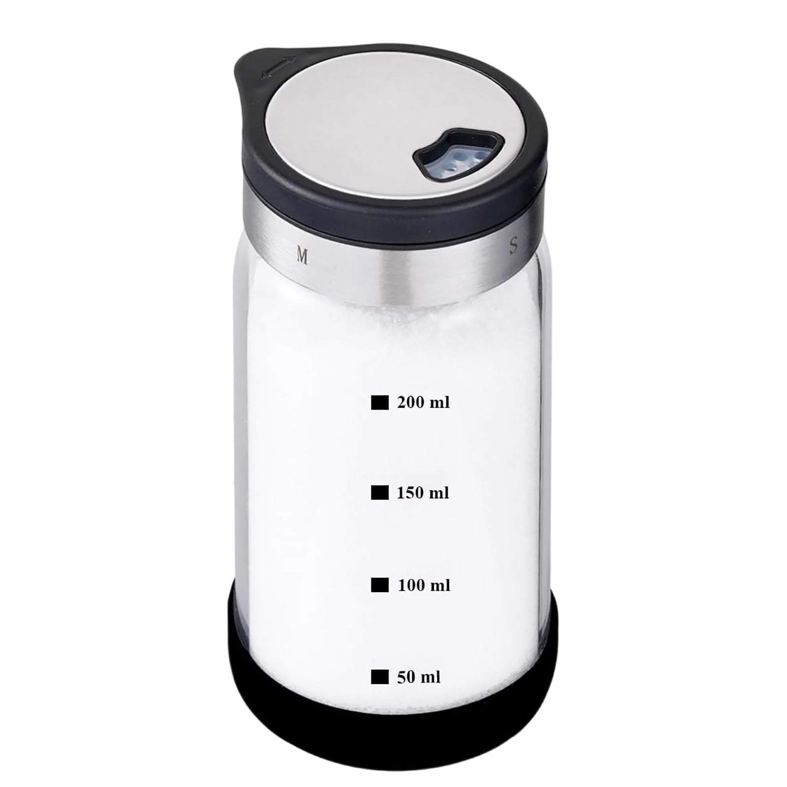 Adjustable Glass Seasoning Container – Rotating Stainless Steel Lid ...