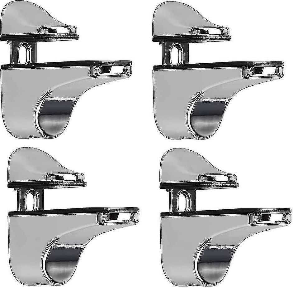 Adjustable Glass Shelf Bracket, 4 Pcs Glass Shelf Bracket, Wall Mounted ...