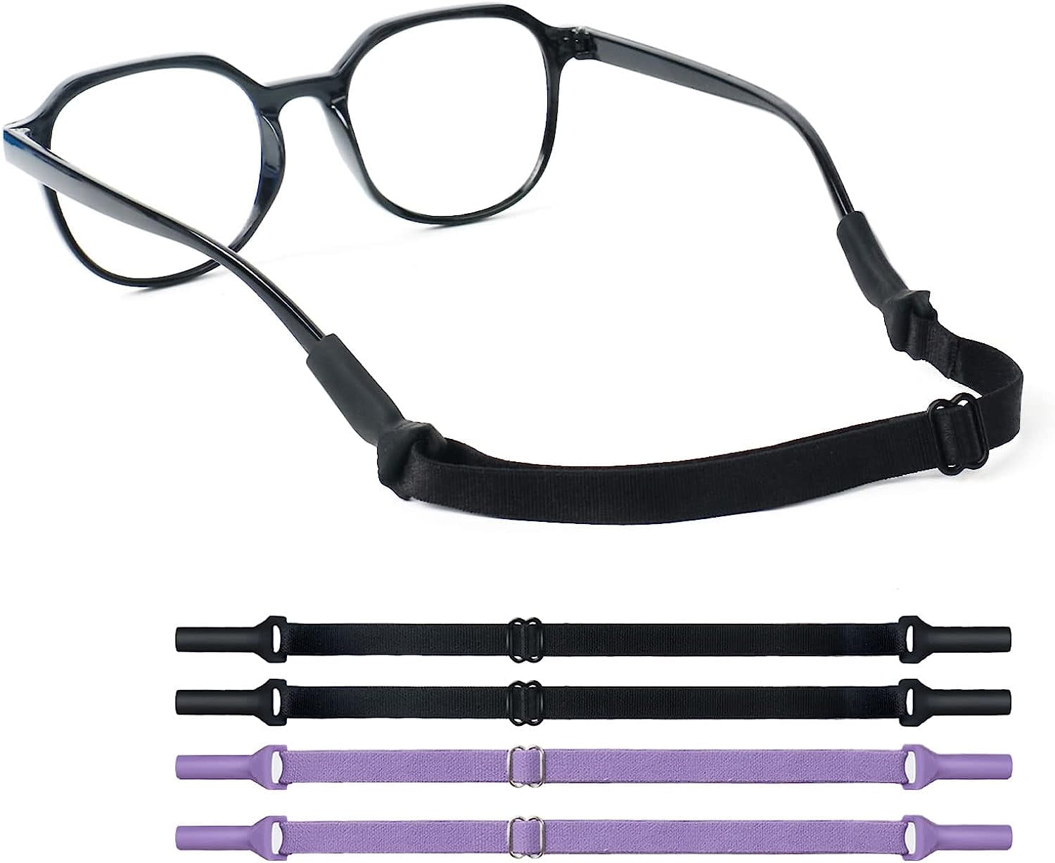 Adjustable Glasses Straps - 4 PCS No Tail Adjustable Anti Slip Sports ...