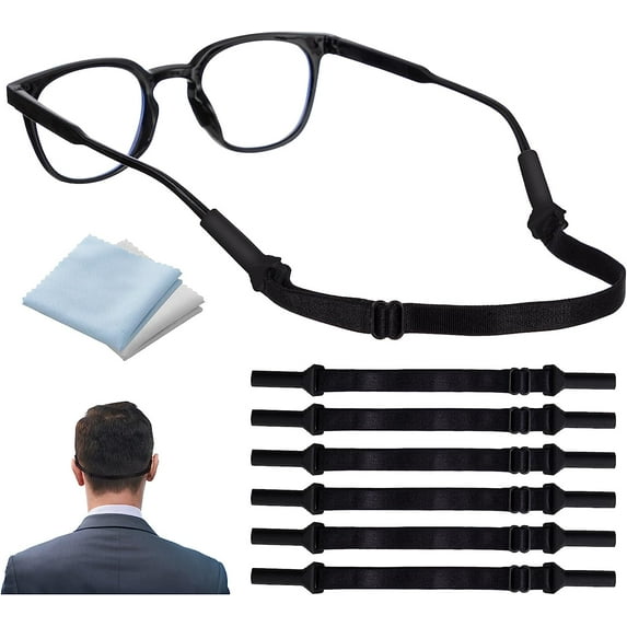 Adjustable Glasses Straps, No Tail Anti-Slip Eyeglasses String Holder ...