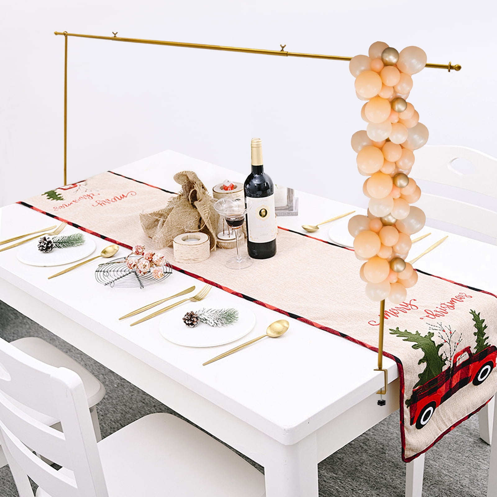 Adjustable Gold Metal Table Arch Stand, Gold Metal 3.28ft Tall Over the ...