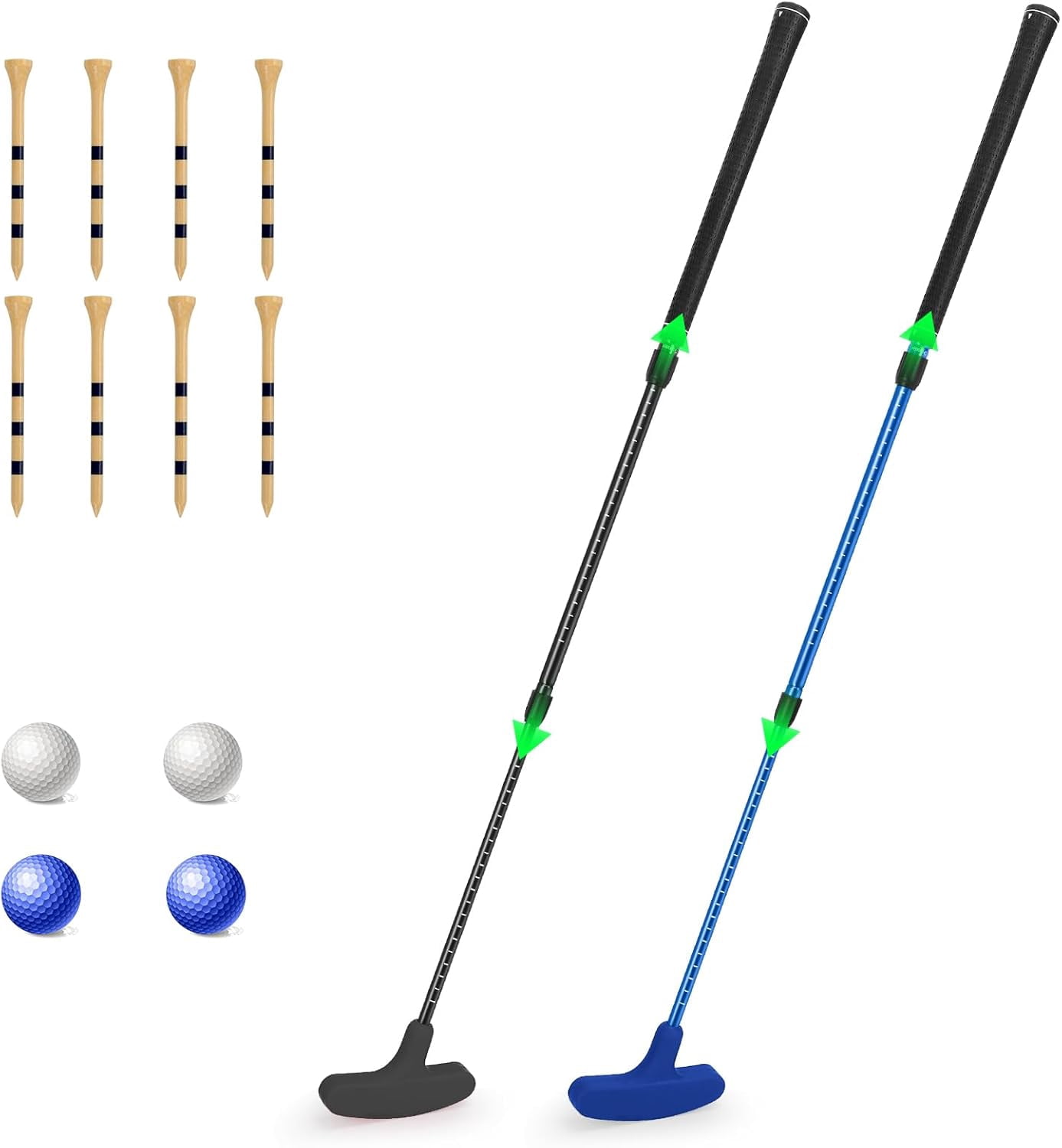 Adjustable Golf Putter Set for Kids & Adults - 2 Pack Two-Way Golf ...