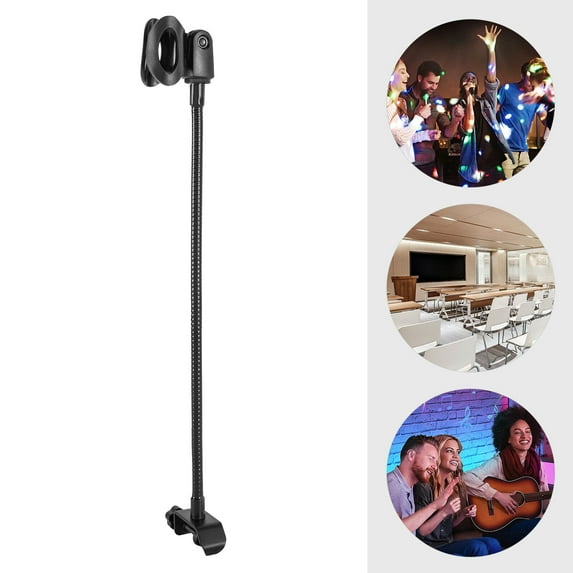 Adjustable Gooseneck Microphone Stand with Desk Clamp Fit for Radio ...