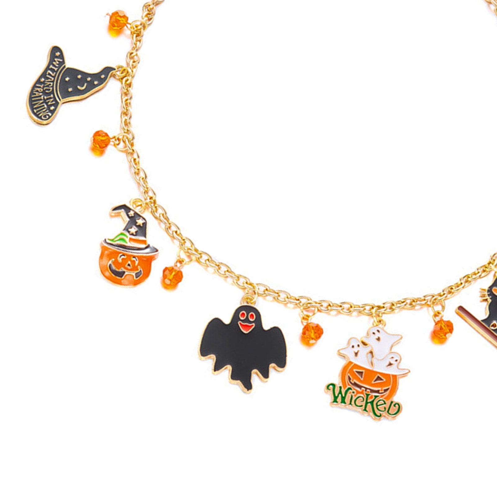 Adjustable Halloween Jewelry Cats Pumpkin Necklace Comfortable Fit ...