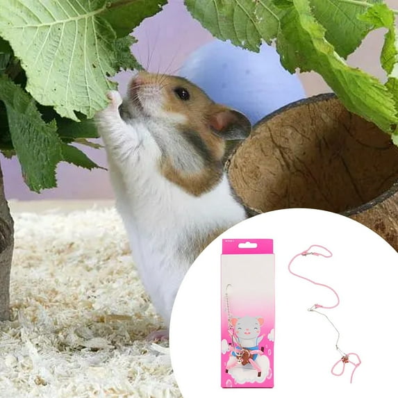 Adjustable Hamster Training Leash Nylon Pet Cage Playhouse Band Finder ...