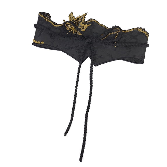 Adjustable Hanbiuk Waist Sash With Maple Embroidery Breathable Fabric ...