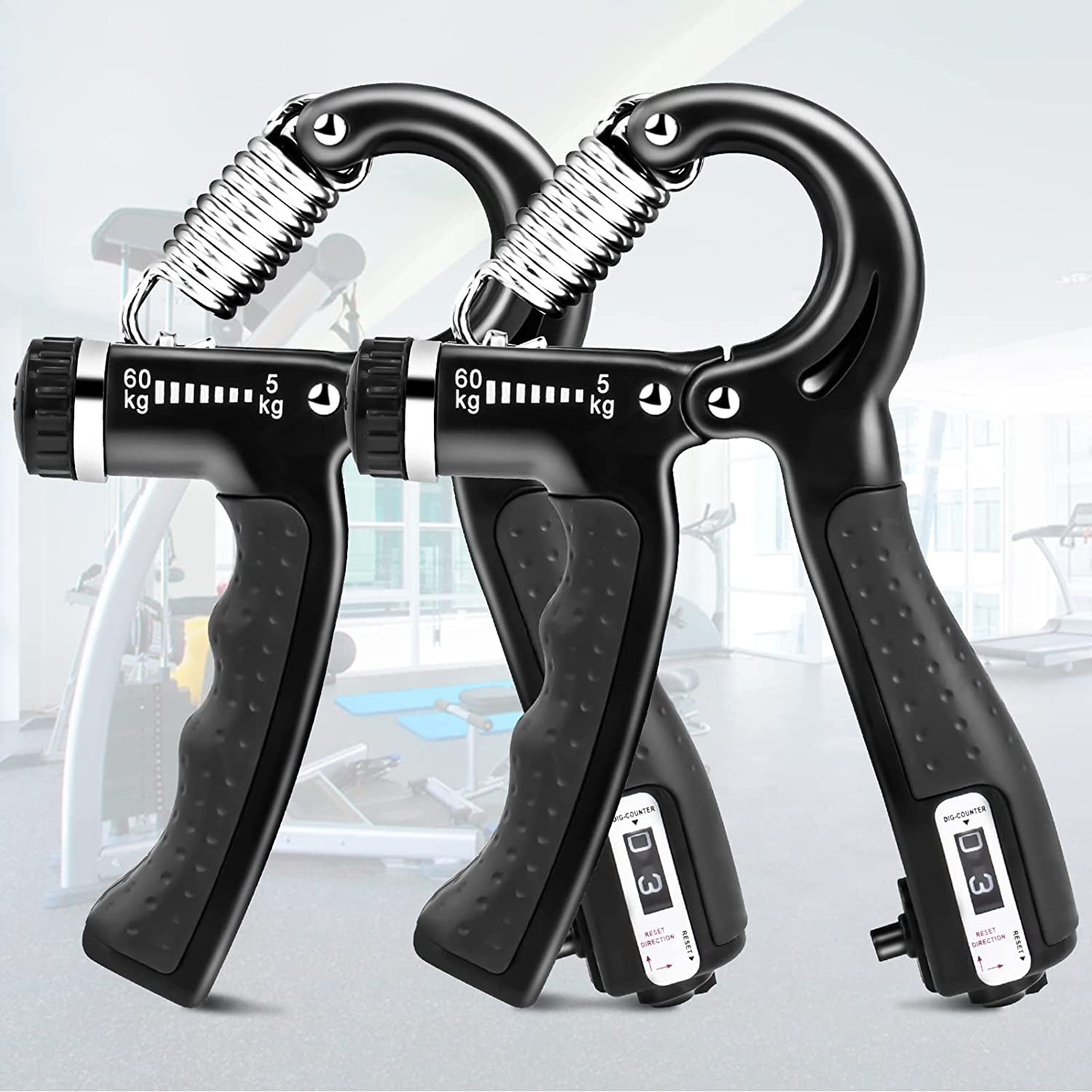 Adjustable Hand Grip Strengthener 2 Pack,Countable,Non Slip Grip ...