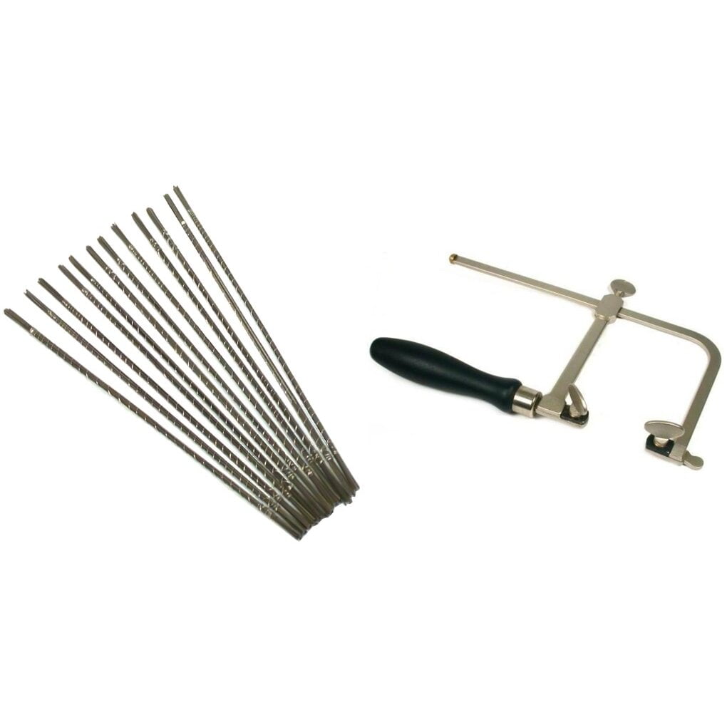 Adjustable Hand Jewelers Saw Frame w/ 12pcs Cutting Blades JEWELRY ...