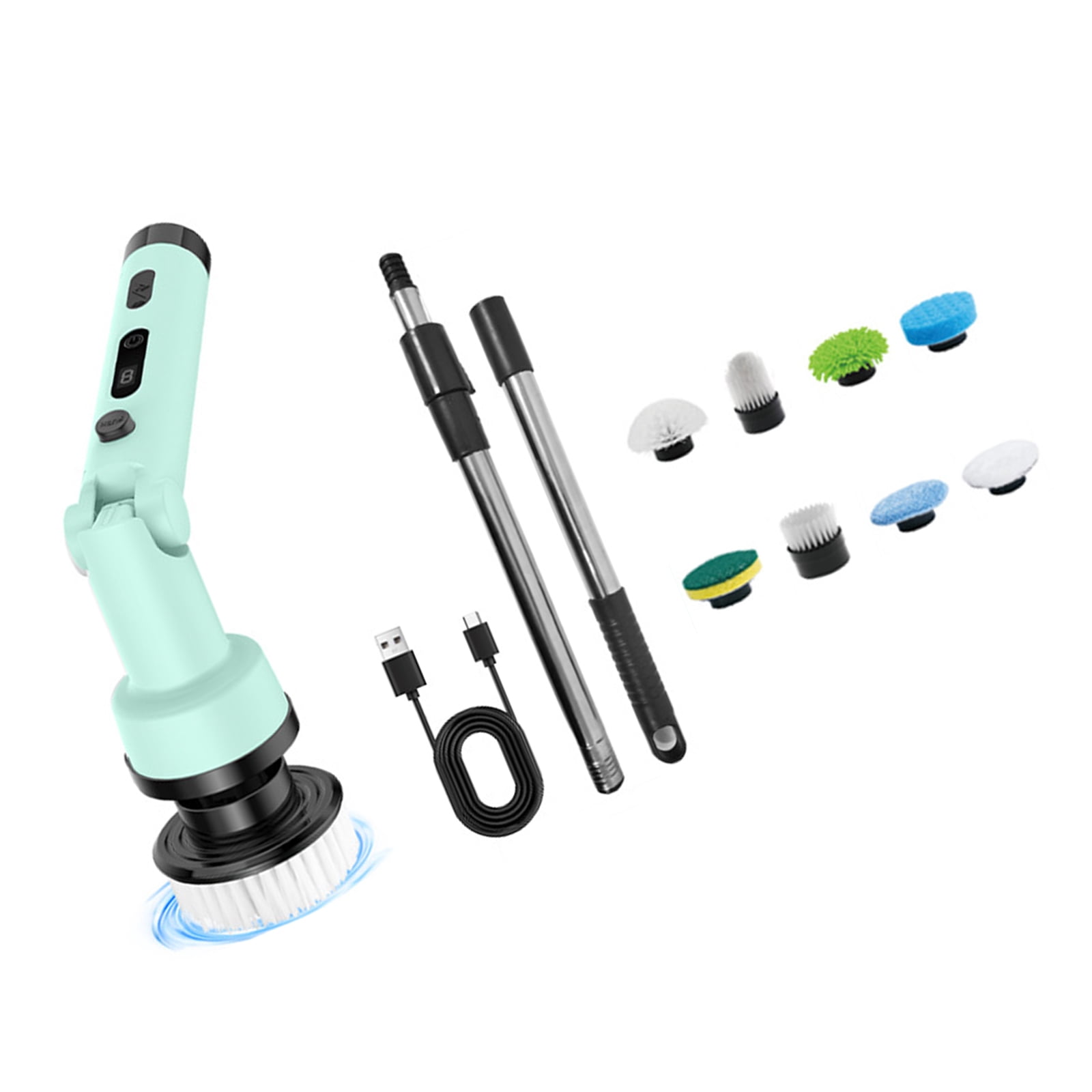 Adjustable Handle Cordless Electric Cleaning Brush with Rotation ...