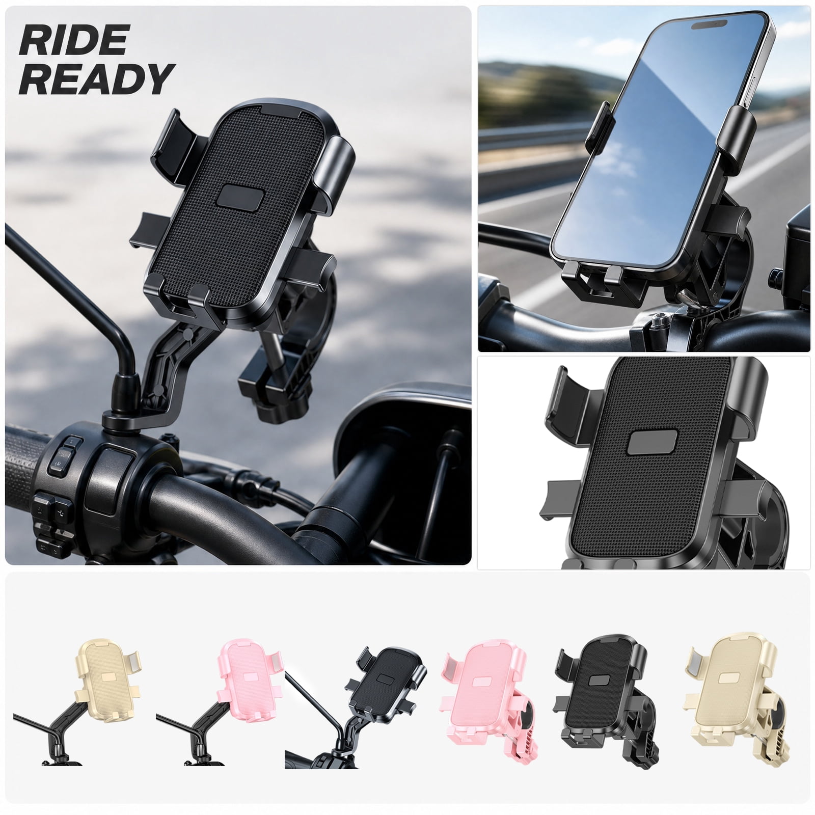 Adjustable Handlebar Phone Mount For Bikes And Scooters Secure ...