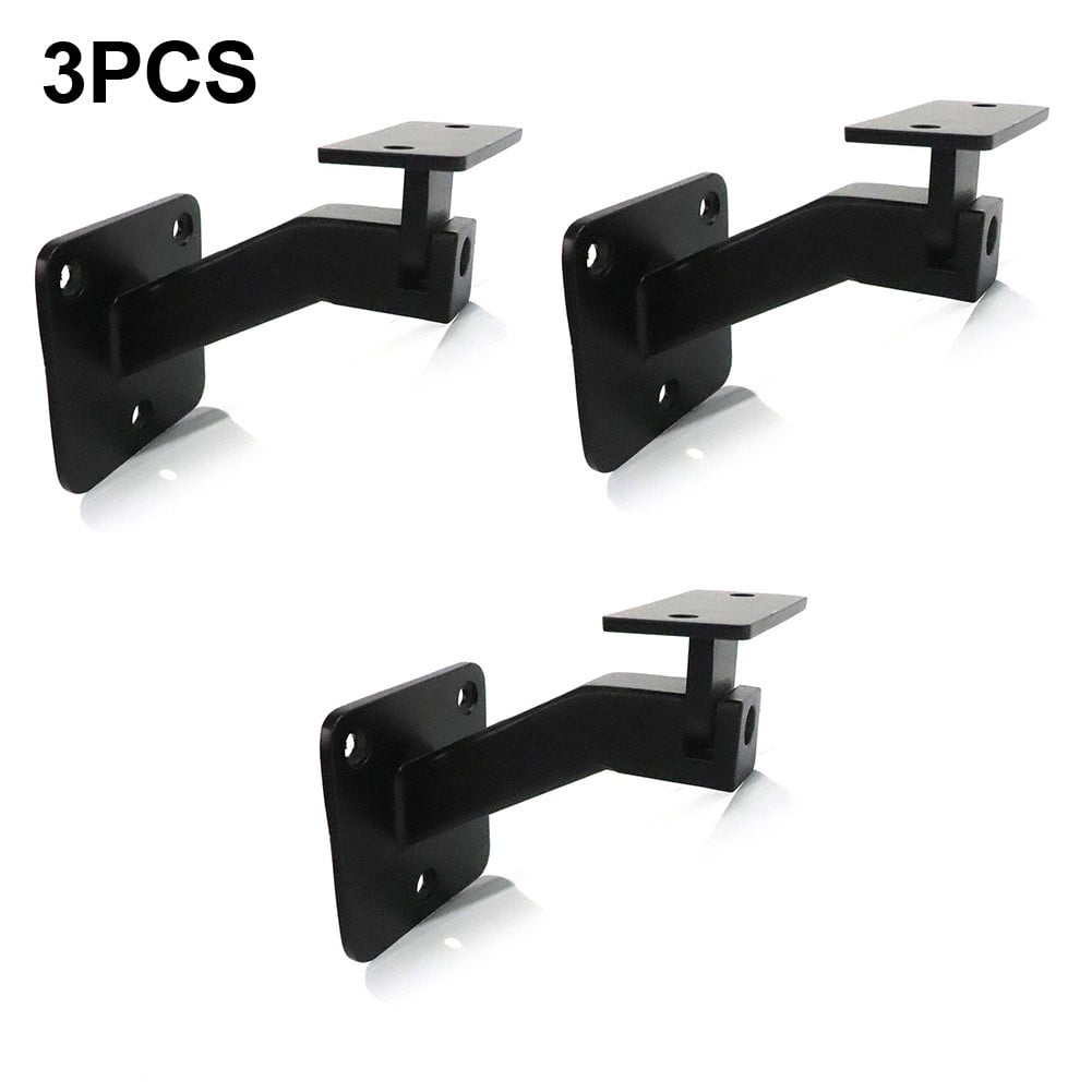 Adjustable Handrail Brackets for Indoor Stairs Black Stair Railing ...