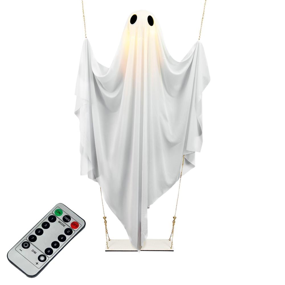 Adjustable Hanging & Floating Ghost Decor with 8 Light Modes for ...