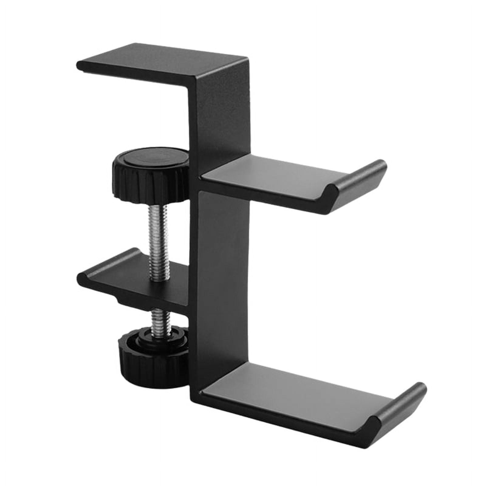 Adjustable Hanging Hooks Desk Side Bag Holder Clip-on Headset Desktop ...