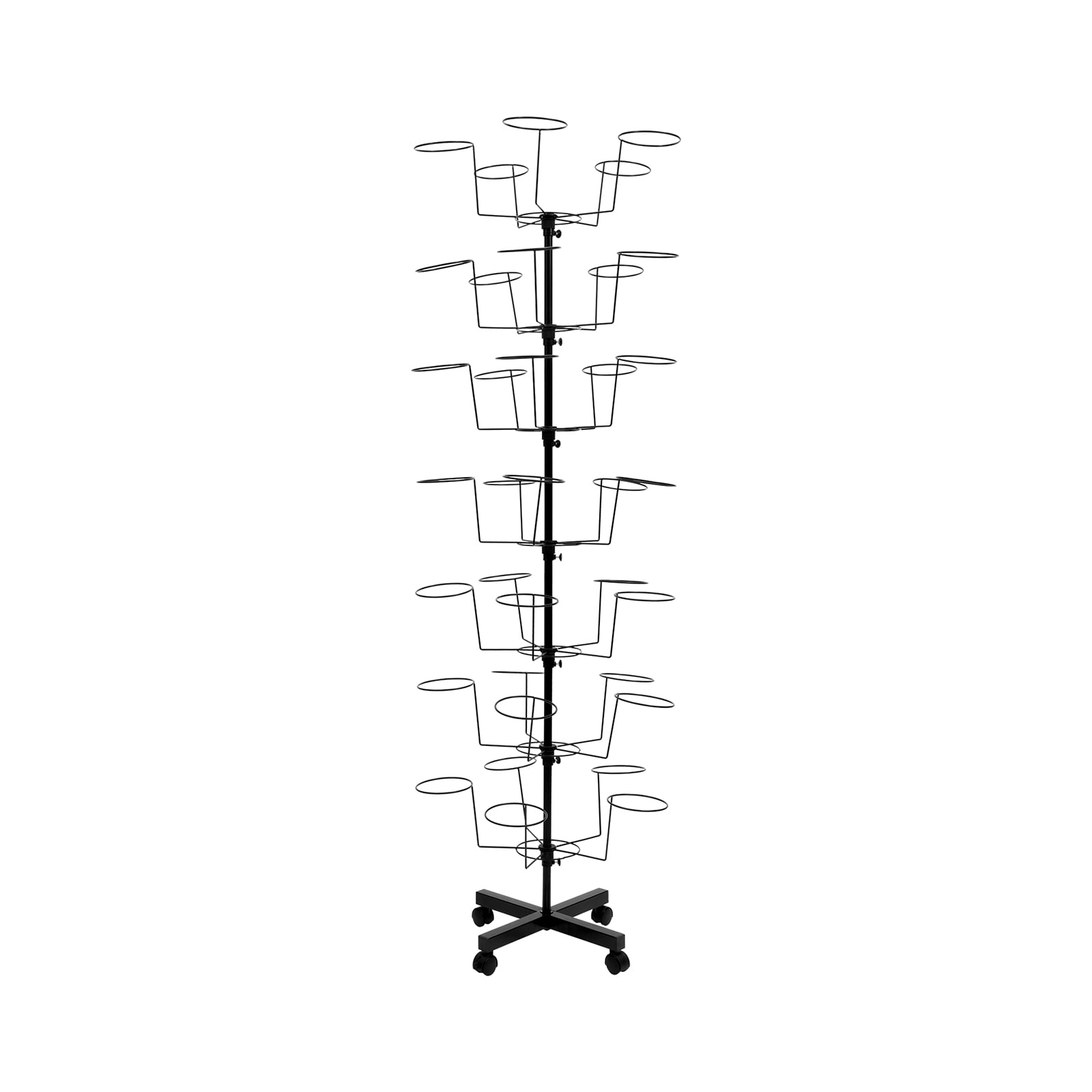 Adjustable Hat Rack with 7 Tiers and 35 Hat Holders, Vertical Hat ...