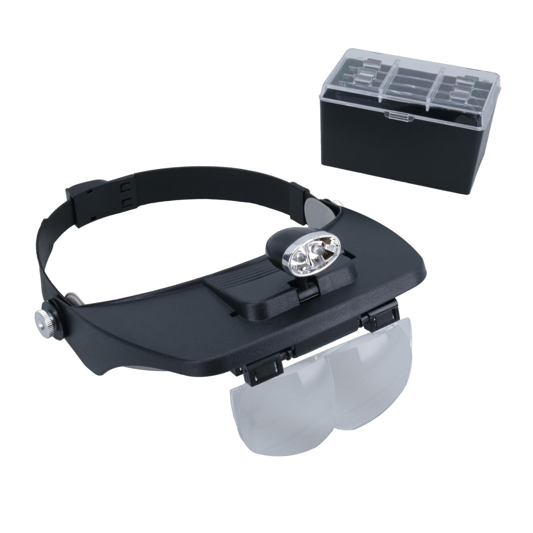 Adjustable Head Magnifier with Light / Torch / Flashlight Four Lenses ...