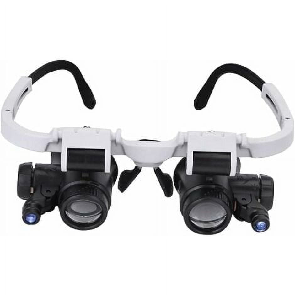 Adjustable Headband Magnifier with LED Light 8X 15X 23X Magnifying ...