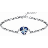Heart Cremation Bracelet for Ashes - Birthstone Heart Ashes Cremation ...