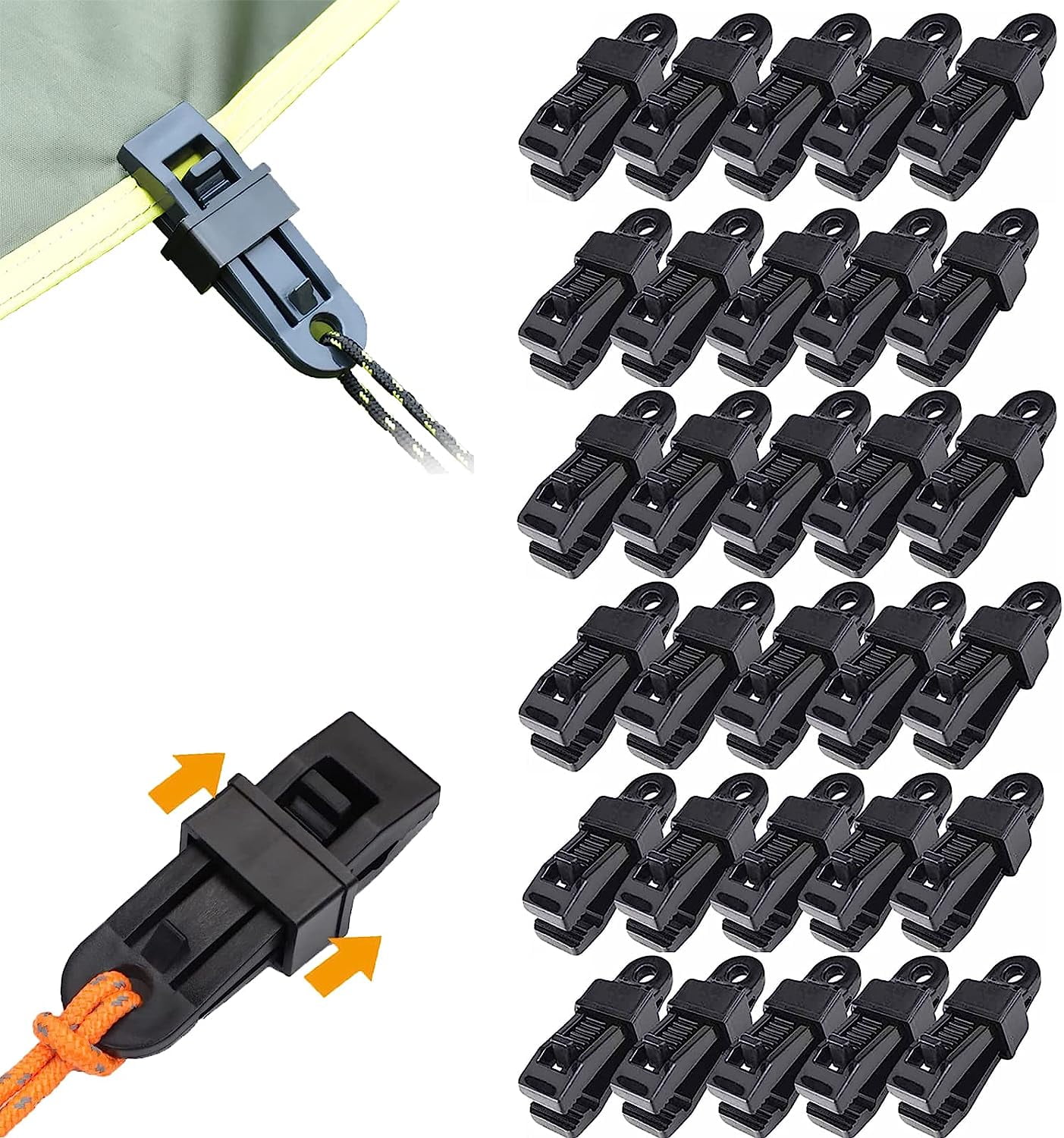 InTrans Adjustable Heavy Duty Lock Grip, Tarp Clips, Shade Cloth ...