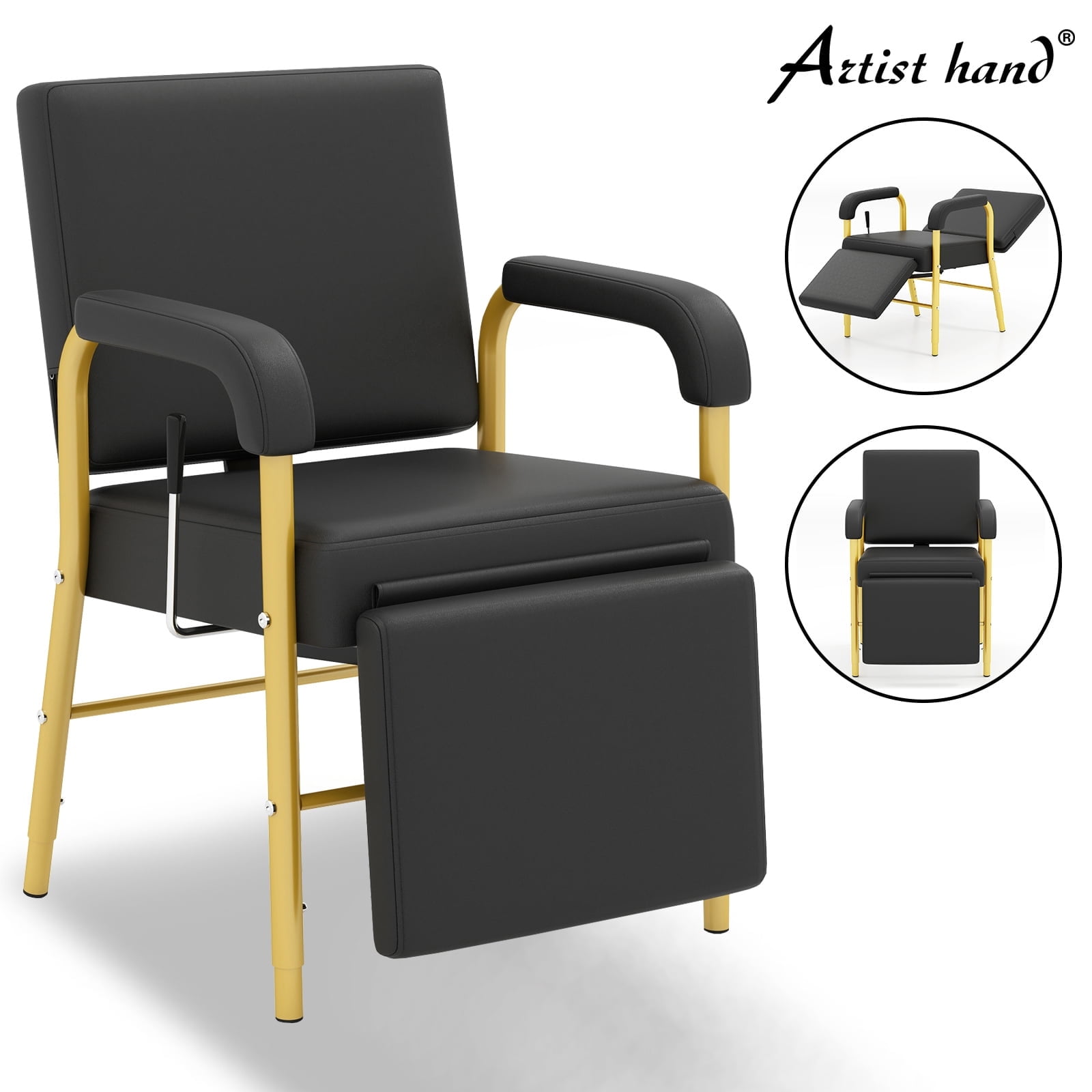 Adjustable Heavy Duty Reclining Shampoo Chair with Leg Support Salon ...
