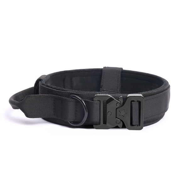 Adjustable Heavy Duty Tactical Dog Collar – Metal Buckle & D-Ring for ...
