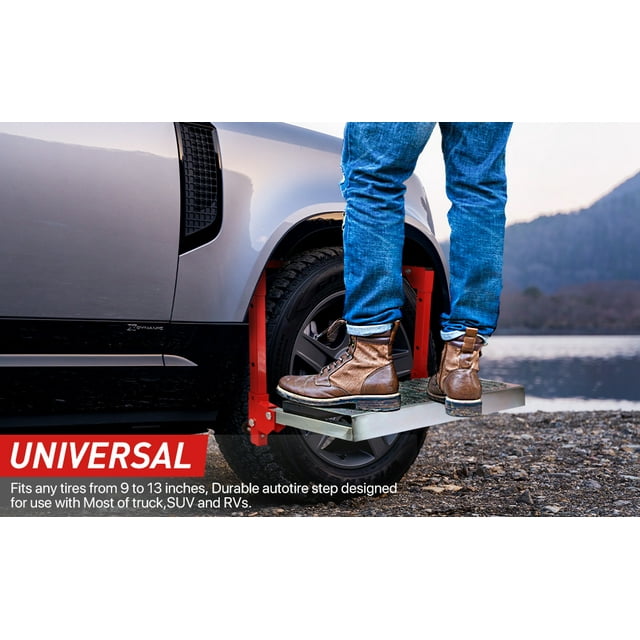 Adjustable Heavy Duty Tire Step Service Wheel Step-Up With Non-Slip ...