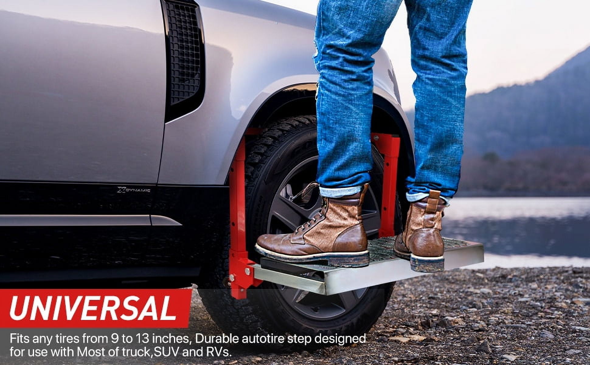 Adjustable Heavy Duty Tire Step Service Wheel Step-Up With Non-Slip ...