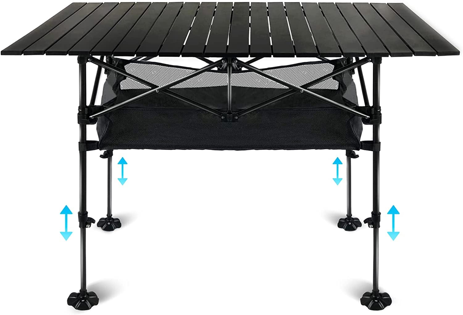 Adjustable Height Aluminum Camping Table Folding Portable Outdoor Table ...