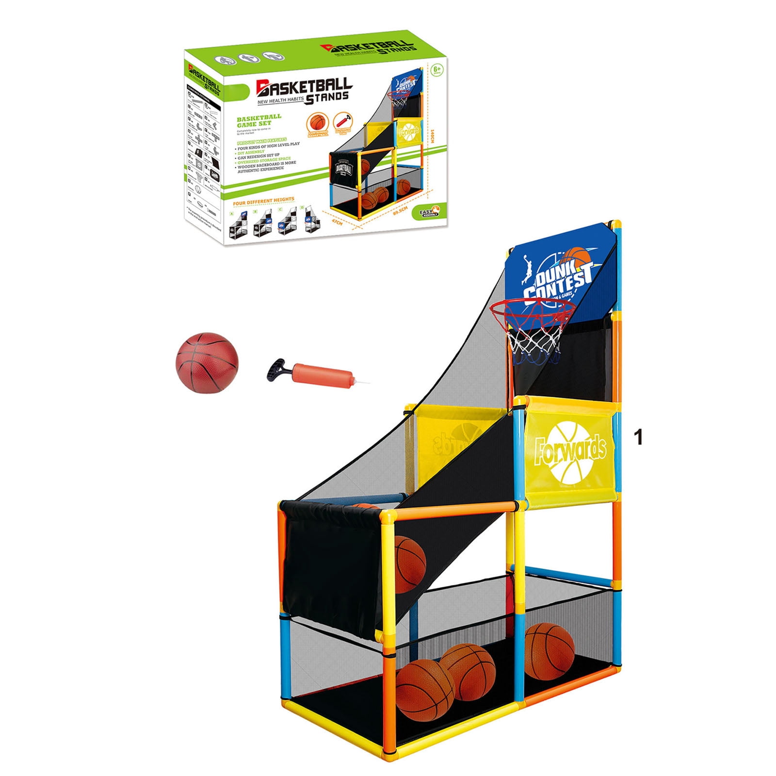 Adjustable Height Arcades Basketball Hoops Single Shot Game Indoor ...