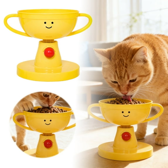 Adjustable Height Award Design Bowl Elevated Feeder For Cats And With ...
