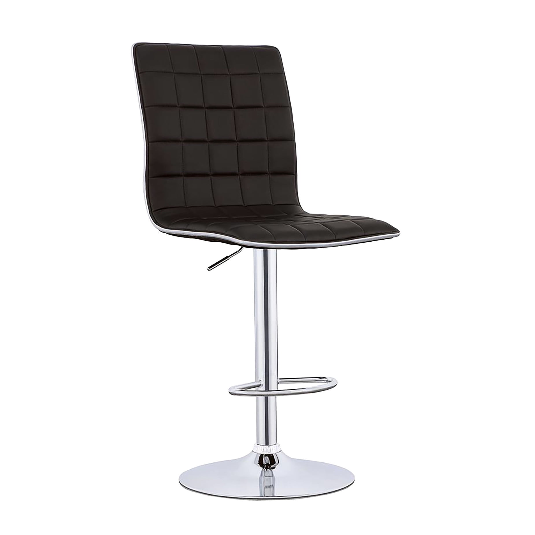 Adjustable Height Bar Stools / Waffle Textured, Solid Black, Foam ...