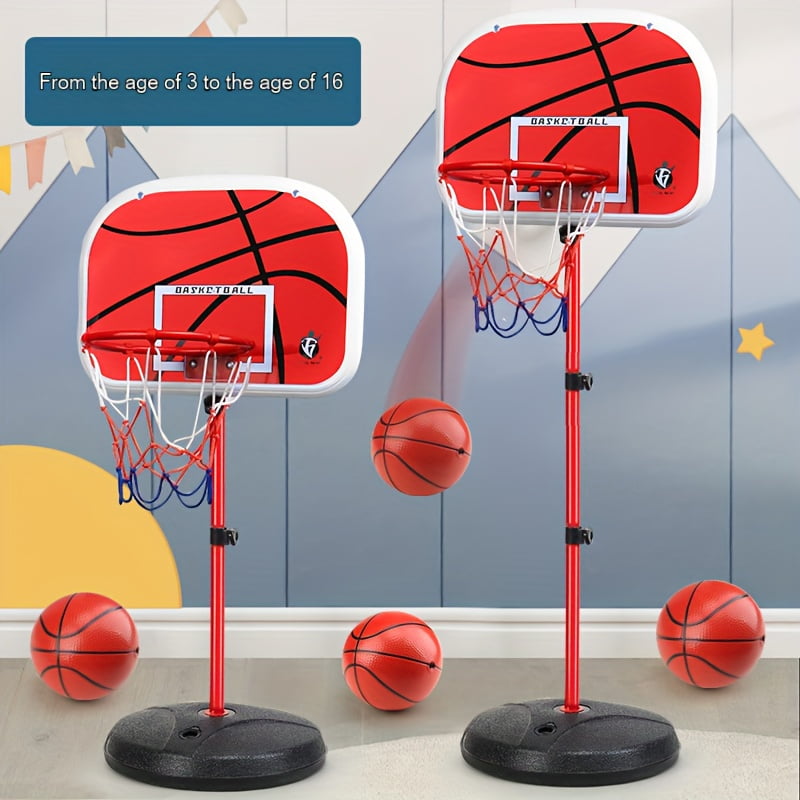 Adjustable Height Basketball Hoop for Kids, Indoor & Outdoor Mini ...