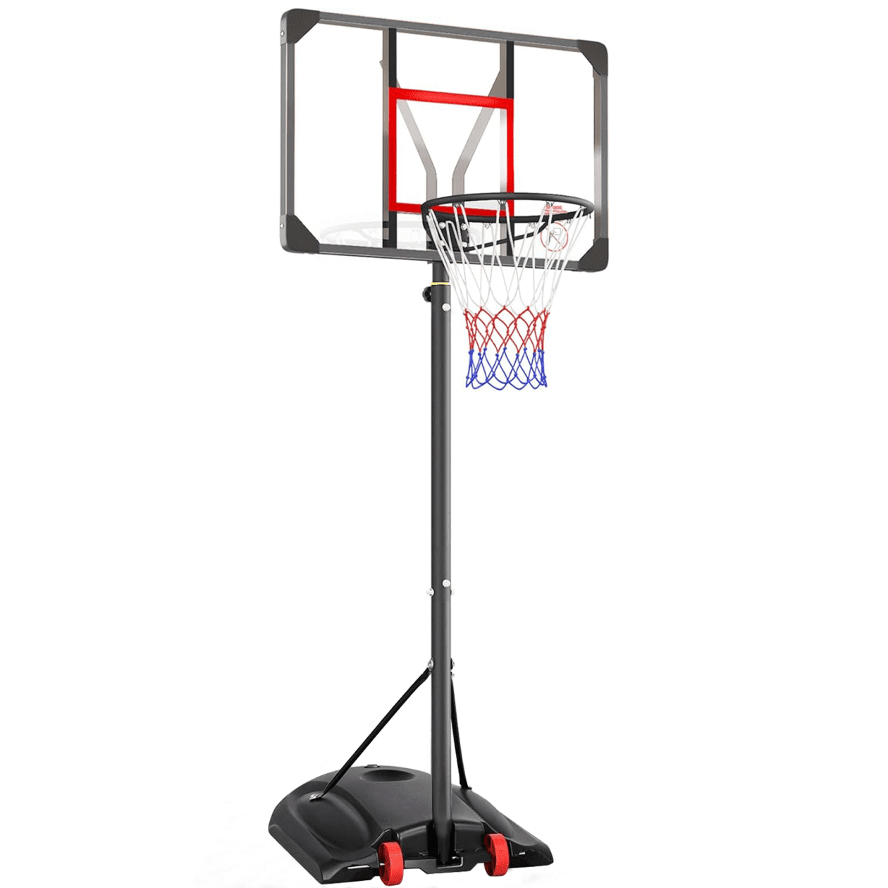 Adjustable Height Basketball Hoop for Kids, Portable Outdoor Basketball ...