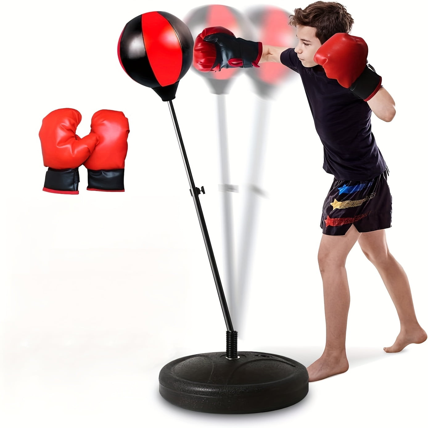 Adjustable Height Boxing Toy Set for Kids Aged 3-6 | Punching Bag ...