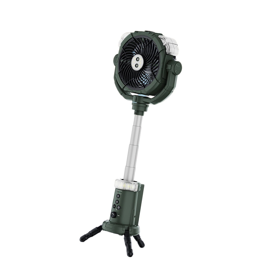 Adjustable Height Camping Fan Quiet Operation Rechargeable Battery ...
